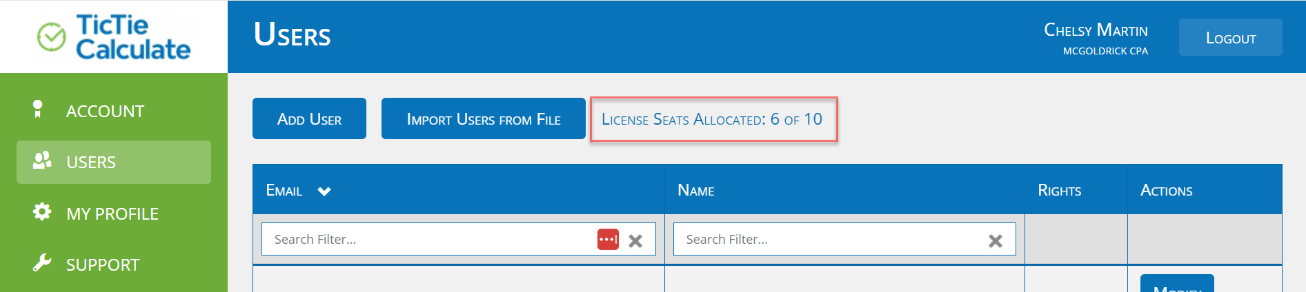 Online Account Version 5.x – Tic Tie Calculate