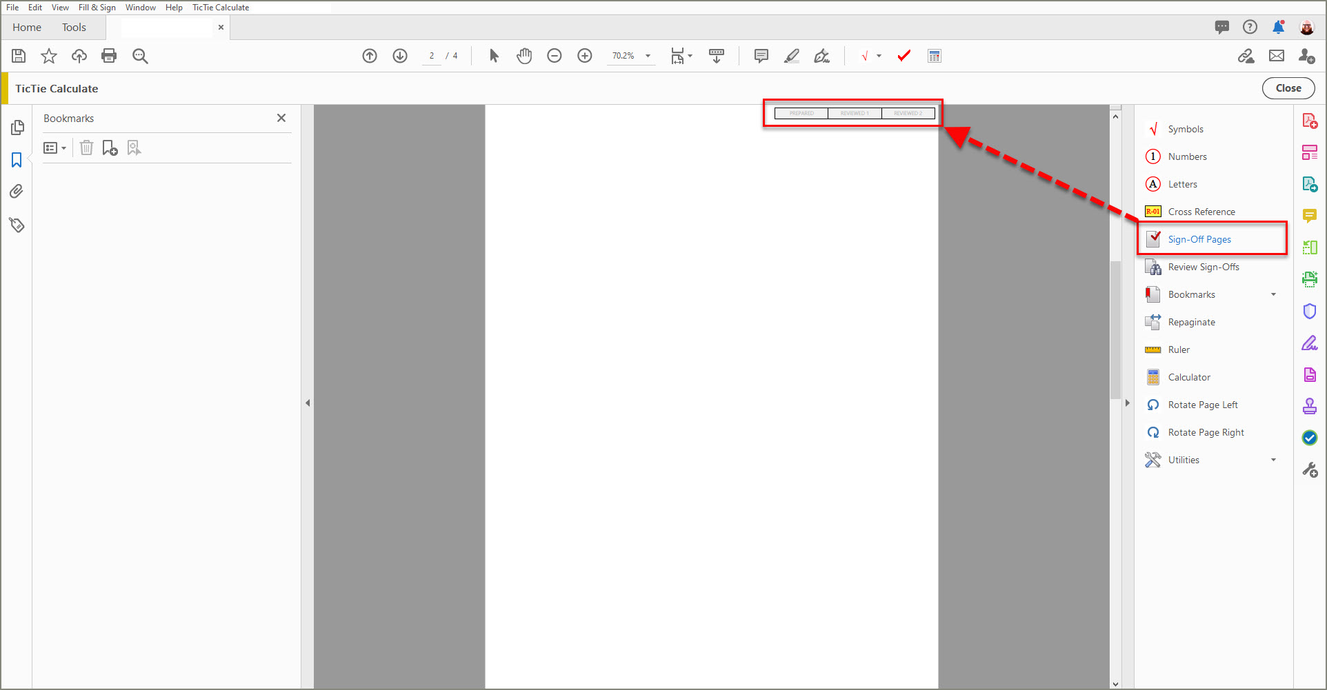 Sign-Off Pages and Review Sign-Offs – Tic Tie Calculate
